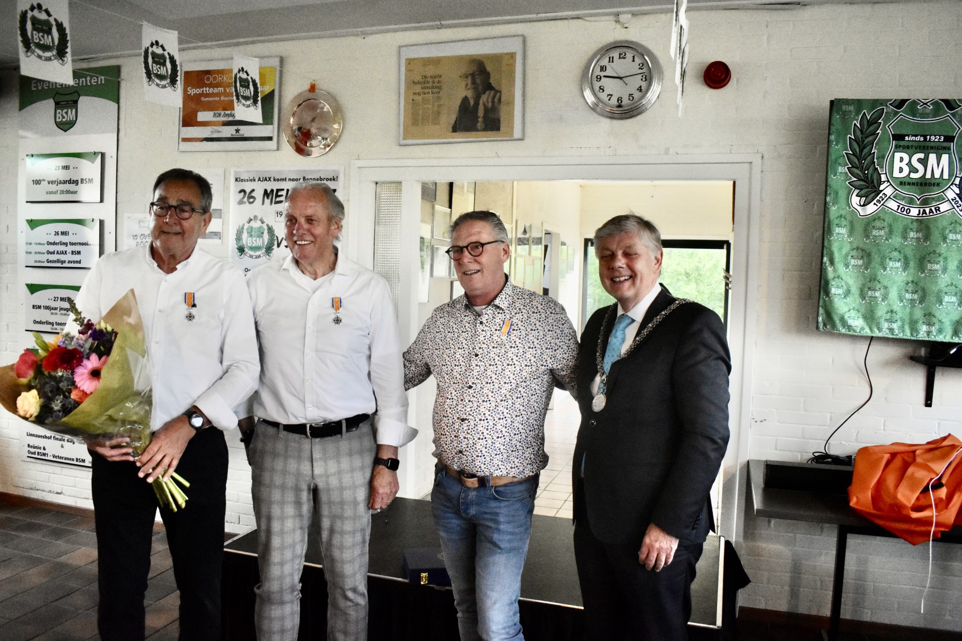 Voetbalvereniging BSM bestaat 100 jaar: drie leden Koninklijk ...
